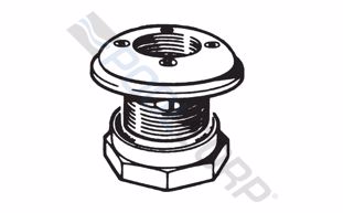 POOL360 | 1 1/2" FIP White Inlet Fitting for Fiberglass Pools