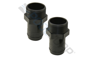POOL360 | 1 1/2" MIP x 1 1/2" Barb Hose Adapter 2 Pack