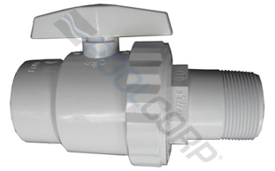 POOL360 | 1 1/2" MIP x 1 1/2" FIP 2-Way Trimline Ball Valve ABS