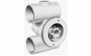 POOL360 | 1 1/2" x 1 1/2" Dark Grey JetAir III Jet Body with Bulkhead