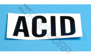 POOL360 | NFPA Vinyl Die Cut Acid Label with 4" Lettering