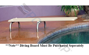 POOL360 | 18" Stainless Steel U-Standards Diving Base