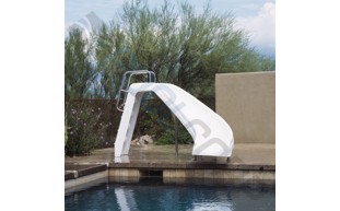 POOL360 | White White Water Left Turn Complete Slide