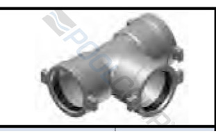 POOL360 | 6" x 6" x 4" Ductile Iron IPS Tee