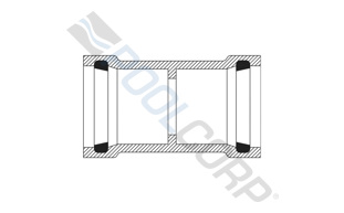 POOL360 | 4" PVC IPS Gasketed Coupling with Stop