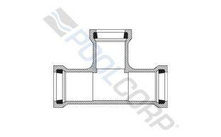 POOL360 | 6"X6" PVC IPS Gasketed Tee