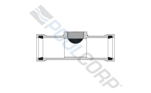 POOL360 | 3" x 1" PVC Service Tee for IPS Pressure Pipe G x G x FPT