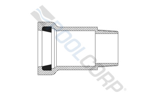 POOL360 | 3" PVC Gasket x Male NPT Adapter for IPS Pressure Pipe