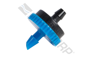 POOL360 | Blue Point-Source Drip Emitter Self-Piercing 1/4" Barb 0.5 GPH 100 per Bag