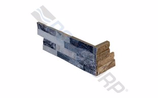 POOL360 | 6" x 18" Split Face Ledger Stone Panel Corner Cloudy Gray