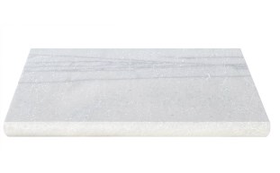 POOL360 | 5cm x 12" x 24" White Marble Modern Leathered Coping
