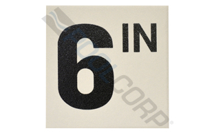 POOL360 | 6" x 6" 6IN IN Skid-Resistant Ceramic Tile Deck Depth Marker