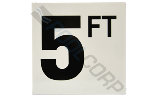 POOL360 | 6" x 6" 5FT FT Smooth Ceramic Tile Waterline Depth Marker
