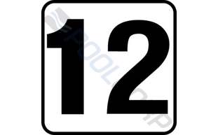 POOL360 | 6" x 6" 12 Number Only NO Series Non-Skid Vinyl Stick-On ...