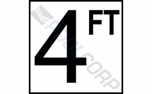 POOL360 | 8" x 8" 4FT FT Skid-Resistant Ceramic Tile Deck Depth Marker