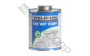 POOL360 | Wet 'R Dry 725 Aqua Blue PVC Solvent Cement 1 qt