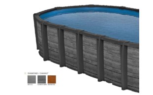 POOL360 | 30' Round Diamond Series Mystic Above Ground Pool with 52" Walls