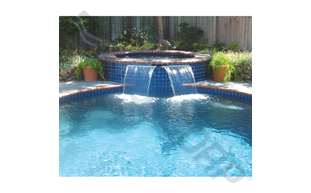 POOL360 | 8' x 6" Lip Clear Sheer Descent Cascade Waterfall