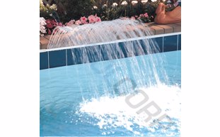 POOL360 | 1' x 6" Lip Clear Sheer Arc Rain Waterfall