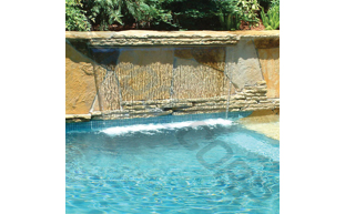 horizon | 2' Clear Back Feed Sheer Curtain Waterfall with 6" Lip