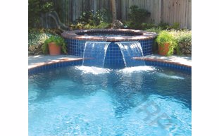 POOL360 | 4' x 1" Lip Clear Sheer Descent Cascade Waterfall