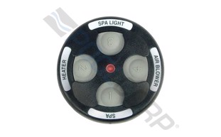 POOL360 | ProSeries 2-3/4" Black 4 Function Spa Side Remote with 100' Cable