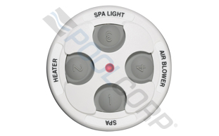 POOL360 | ProSeries 2-3/4" White 4 Function Spa Side Remote with 200' Cable