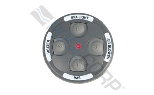 POOL360 | ProSeries 2-3/4" Gray 4 Function Spa Side Remote with 100' Cable