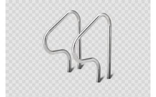 POOL360 | 26" x .049" Stainless Steel Figure 4 Handrail, Set of 2