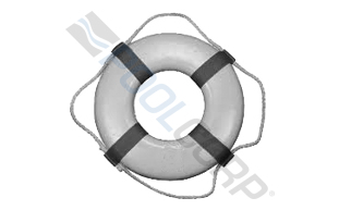 POOL360 | 30" White Life Ring Buoy with Web Strap