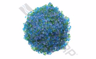 POOL360 | 50 lb Premium Jelly Bean Glass Beads Teal Blend