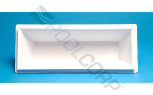 POOL360 | 17 1/2" White Plastic Frost Proof Recessed Wall Step