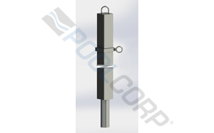POOL360 | 0.125" x 8' Square Backstroke Pennant Stanchion