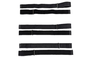 POOL360 | Premium Hook & Loop Spineboard Straps with Metal Ends Black