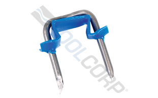 POOL360 | 1/2" Metal Staple with Blue Polyethylene Insulated Strap 15 Pack