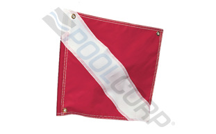 POOL360 | 20" x 24" Diver Down Flag with Stiffener