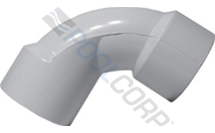 POOL360 | 2" Slip x Slip SCH40 PVC 90 Degree Sweep Elbow