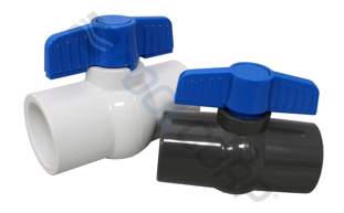 POOL360 | 1" Gray MIP Valve PVC/EPDM Slip x Slip
