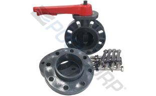 POOL360 | 8" 411 Series Butterfly Valve & Flange Kit with Stainless Steel Bolts