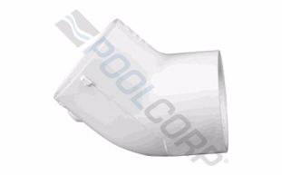 POOL360 | 1" White Slip x Slip SCH40 PVC 45 Degree Elbow