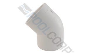POOL360 | 2" White Slip x Slip SCH40 PVC 45 Degree Elbow