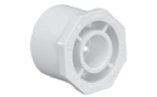 POOL360 | Westlake Pipe & Fittings | 2" x 1.5" White SP x Slip SCH40 Reducer Bushing