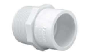 POOL360 | 2" x 1.5" White MPT x Slip SCH40 Reducing Male Adapter