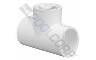POOL360 | .5" White Slip x Slip x FPT SCH40 PVC Tee