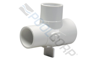 POOL360 | 1" x .75" x .75" White Slip x Slip x Slip Venturi Tee