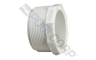 POOL360 | 2" x 1.5" White MPT x Socket Pool/Spa Bushing