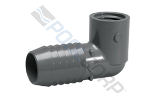 POOL360 | 2" Gray Insert x FPT 90 Degree Combination Elbow