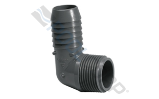 POOL360 | 2" Gray Insert x MPT 90 Degree Combination Elbow
