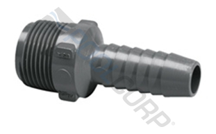 POOL360 | 2" x 1.5" Gray MPT x Reducing Insert Male Adapter