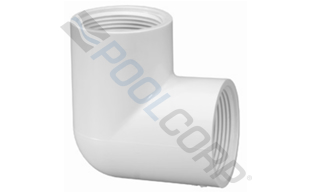 POOL360 | .75" White FPT x FPT SCH40 PVC 90 Degree Elbow